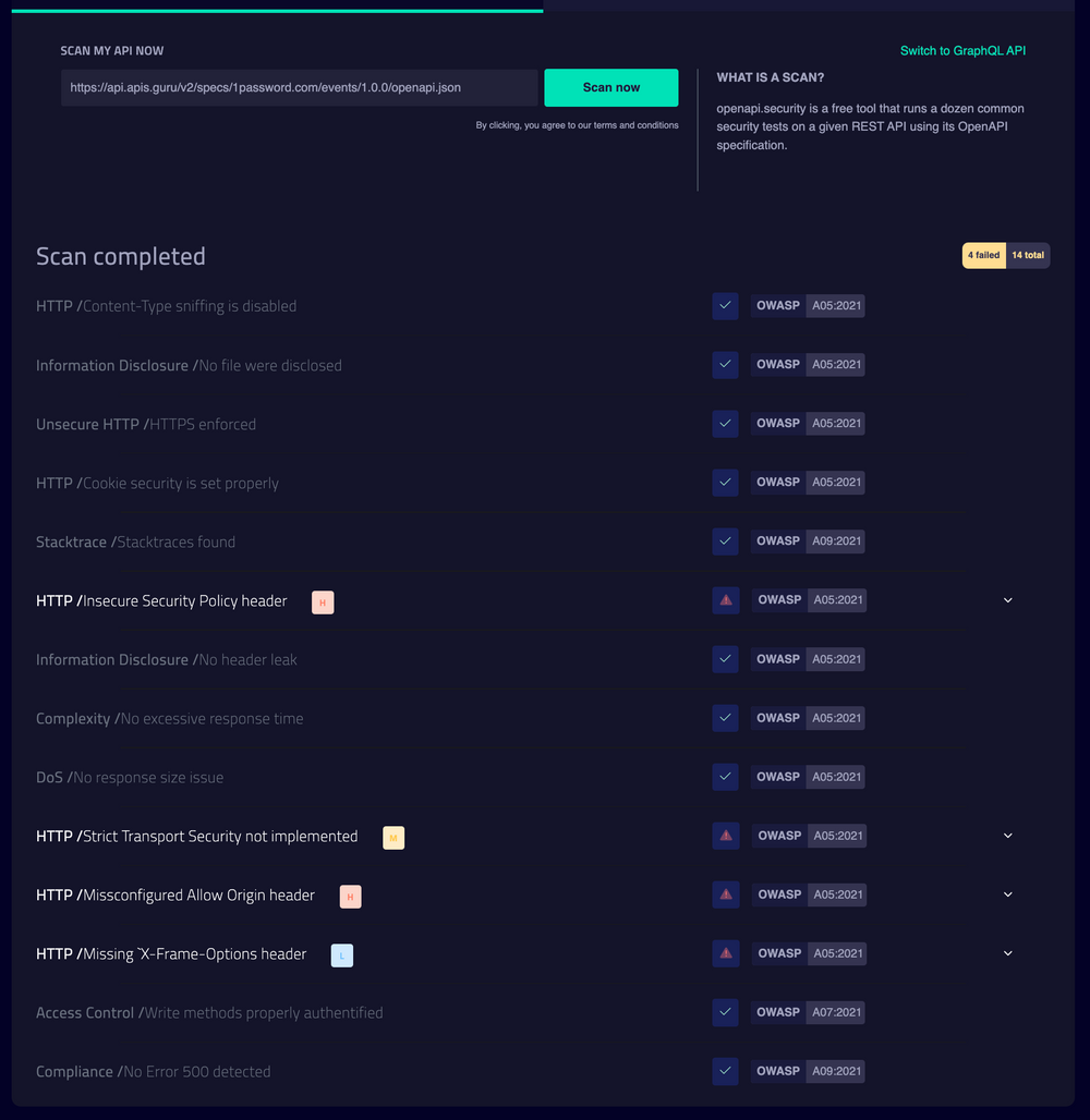 Introducing OpenAPI.Security, a free tool to quickly check the security of REST APIs