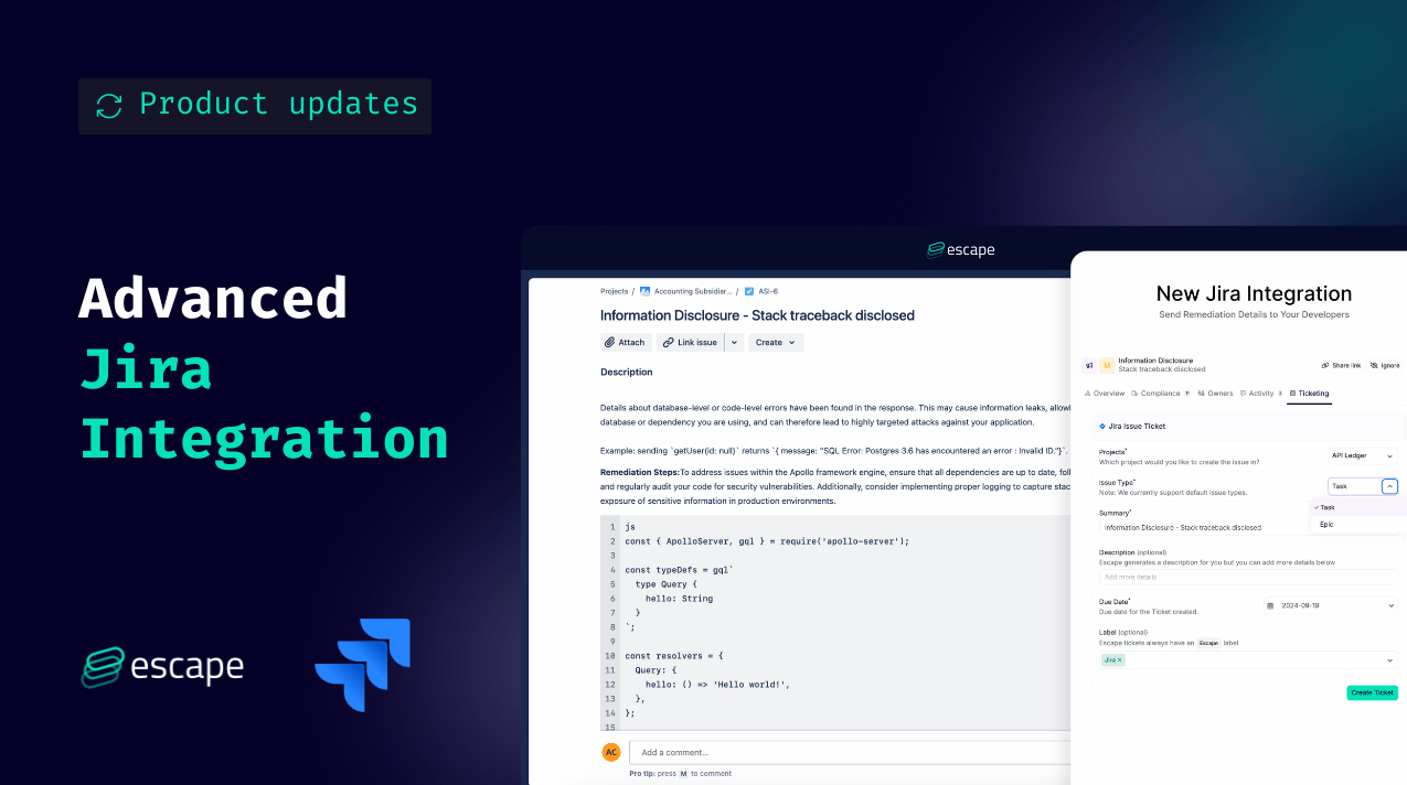 Product Updates: Escape’s Advanced Jira Integration