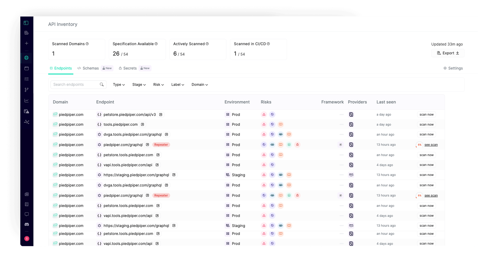 API Inventory: New features and improvements